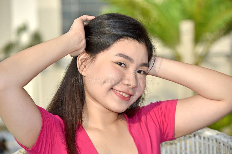 A Chinese Female Relaxing stock photo. Image of relax - 270230578