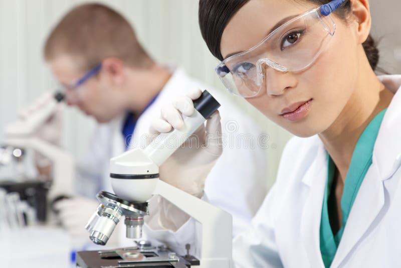 Chinese Female Woman Scientist in Laboratory Stock Image - Image of ...