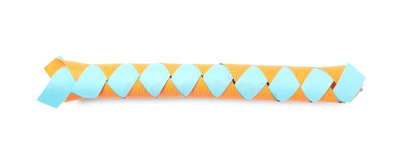 Chinese Finger Trap Isolated on White, Top View Stock Image - Image of ...