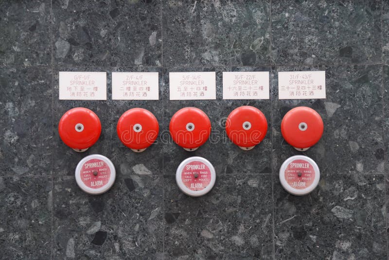 Chinese Fire Alarm Bells stock photo. Image of insurance - 9690684
