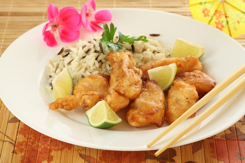 Chinese fish stock image. Image of light, parsley, golden - 26664891