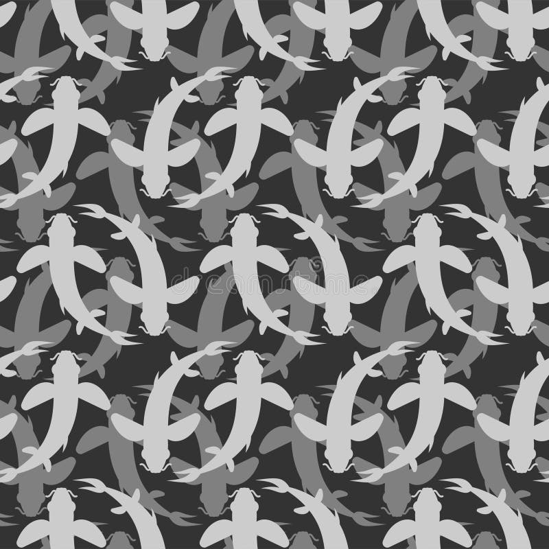 Chinese Fish Pattern Seamless. Fishes Background Stock Vector ...
