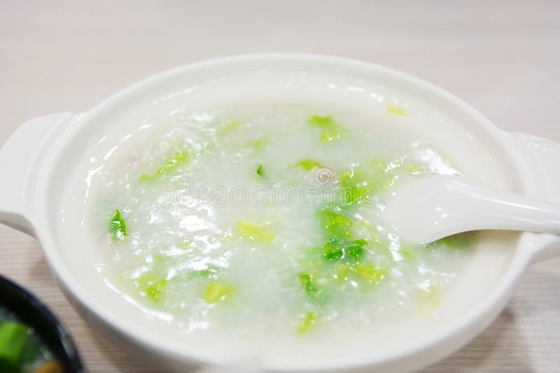 Chinese Fish and Rice Porridge Served in a Restaurant Stock Photo ...