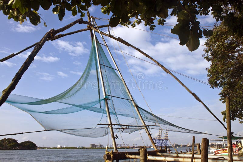 Chinese fishing net stock image. Image of nature, tropical - 22290541