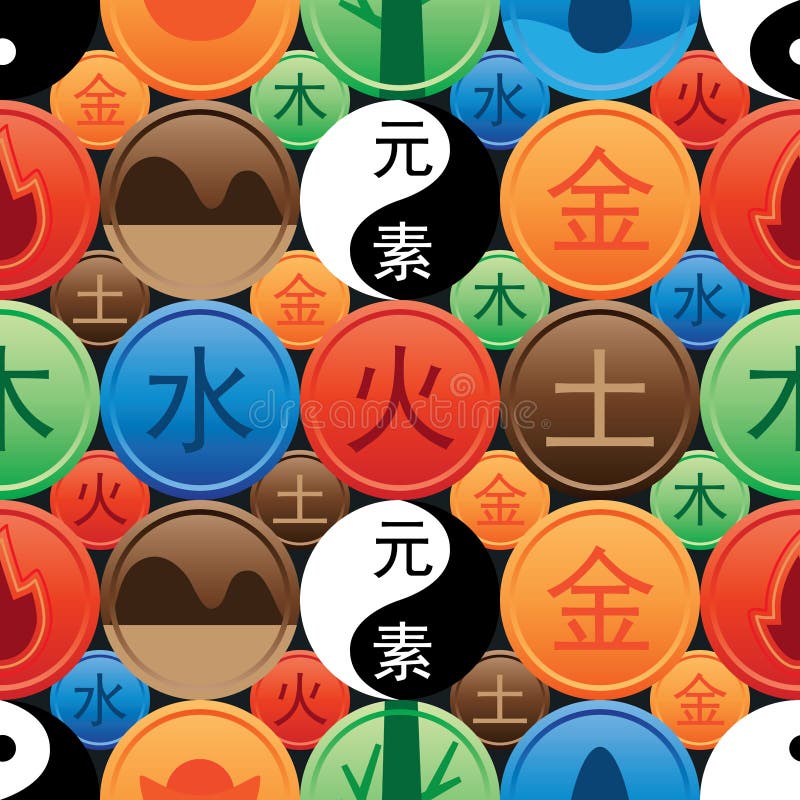 Chinese elements stock vector. Illustration of drop, feng - 49336990