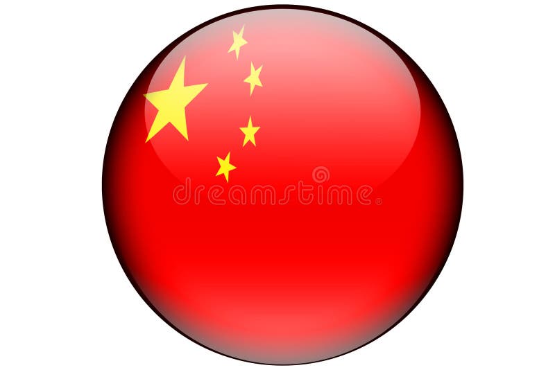 Hot Air Balloon with Chinese Flag (clipping Path Included) Stock ...