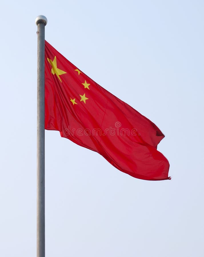 Chinese flag Beijing China stock image. Image of star - 7699003