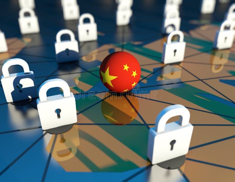 Chinese Flag Earth and Network Technology, Global Network Security and ...