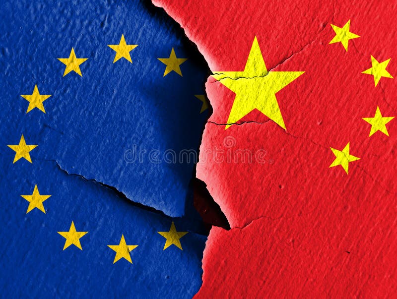 The Chinese Flag and the EU Flag are Both Made of Patterns. Concept Map ...