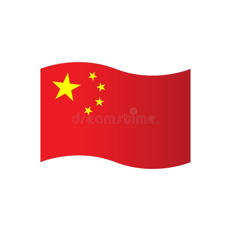 Chinese flag icon vector stock vector. Illustration of british - 309592579