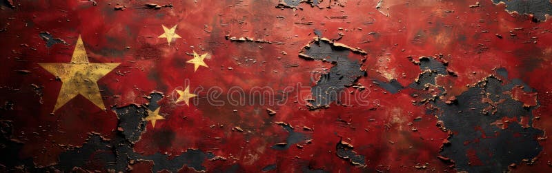 Chinese Flag Inspired Abstract Wall Texture Pattern for Background ...