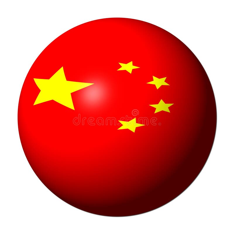 Chinese flag sphere stock illustration. Illustration of ball - 10840761