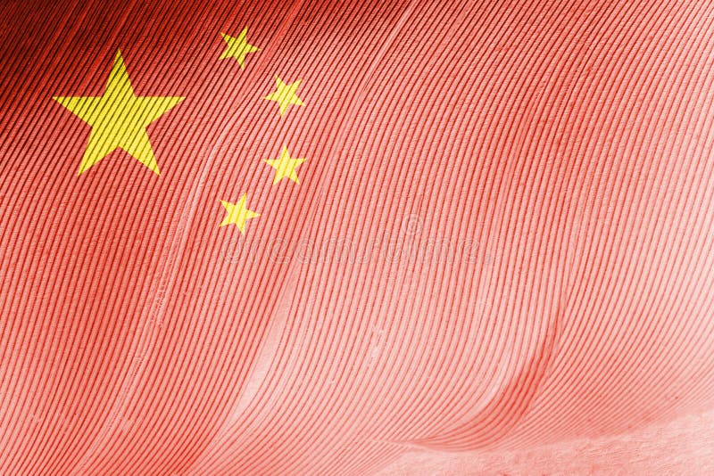 Chinese Flag with Texture. Template for Design Stock Image - Image of ...