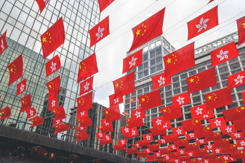 A Chinese Flags Hanging the Building, HK 1 OCT 2022 Editorial Image ...