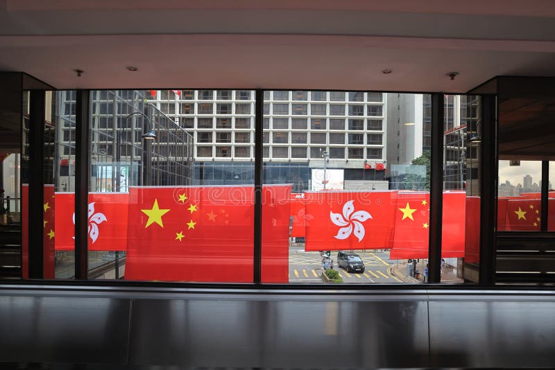 A Chinese Flags Hanging the Building, HK 1 OCT 2022 Editorial Image ...