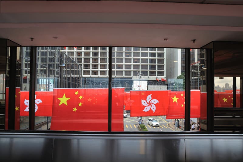 A Chinese Flags Hanging the Building, HK 1 OCT 2022 Editorial Stock ...