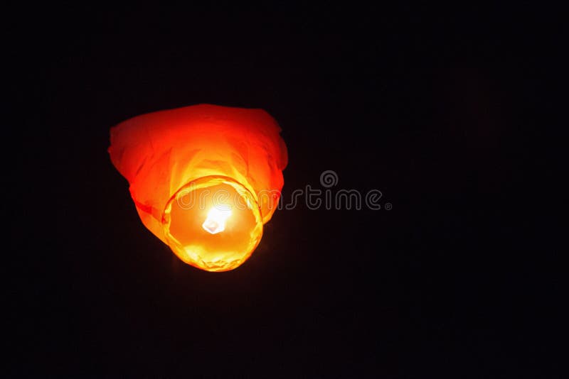 Chinese Flashlight in the Night Sky Stock Image - Image of candle ...