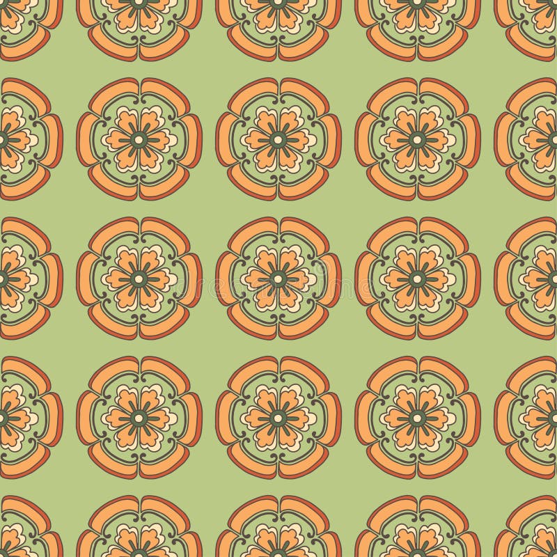 Chinese Flower Pattern Color Stock Vector - Illustration of floral ...