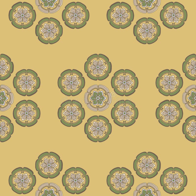 Chinese Flower Pattern Color Stock Vector - Illustration of design ...