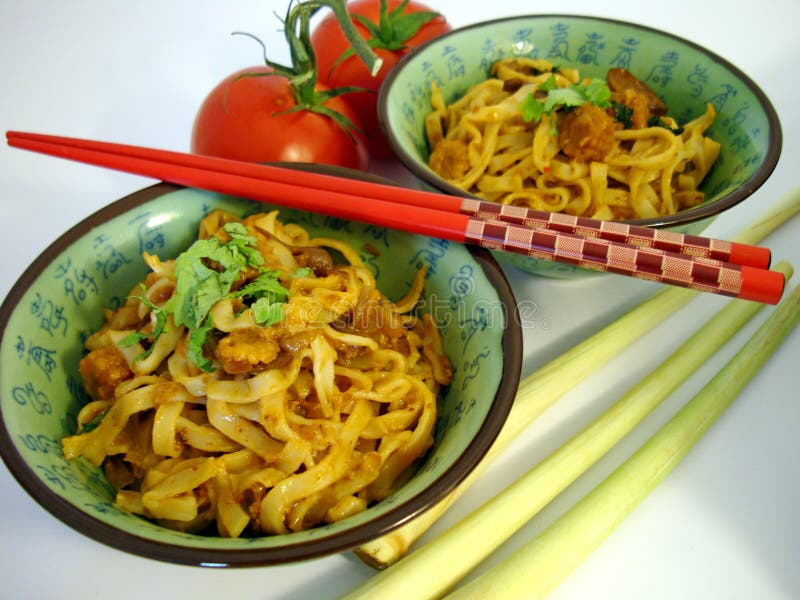 Chinese Noodles with Toppings Stock Photo - Image of topping ...