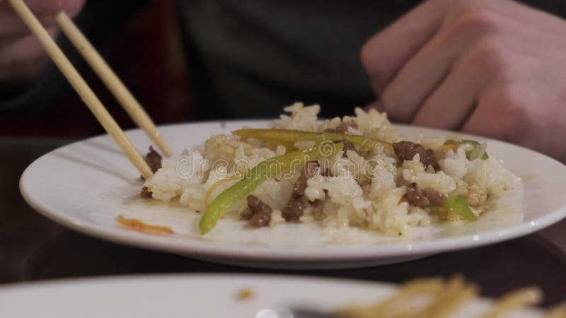 Chinese Food Close-up in a Restaurant Stock Video - Video of dinner ...