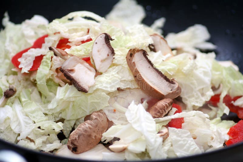 Chinese food closeup stock photo. Image of salad, peppers - 4839772