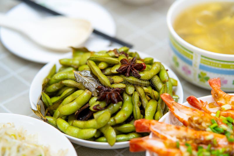 Chinese Food: Cold Soy Beans Stock Photo - Image of fish, fruit: 372290096