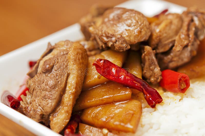 Chinese Food-Duck Meat and Tender Ginger Stock Image - Image of cabbage ...