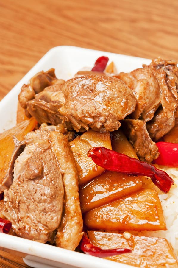 Chinese Food-Duck Meat and Tender Ginger Stock Photo - Image of diet ...