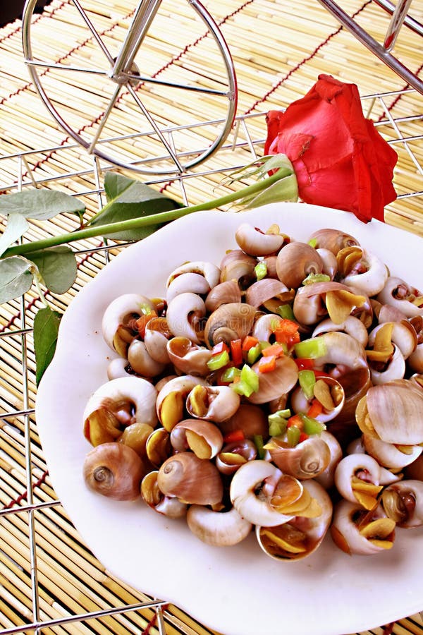 Chinese Food- Flavored Snail Stock Image - Image of shellfish, indoors ...