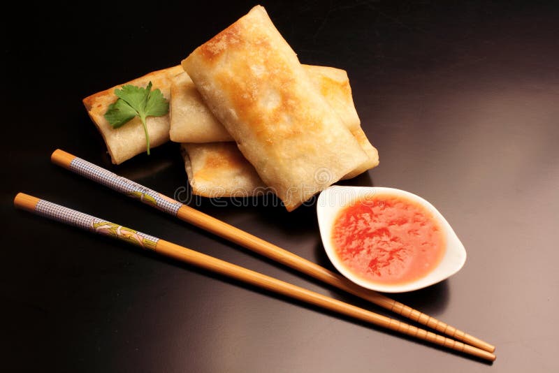 Fried Veg Traditional Spring Rolls Food Isolated White Background Stock ...