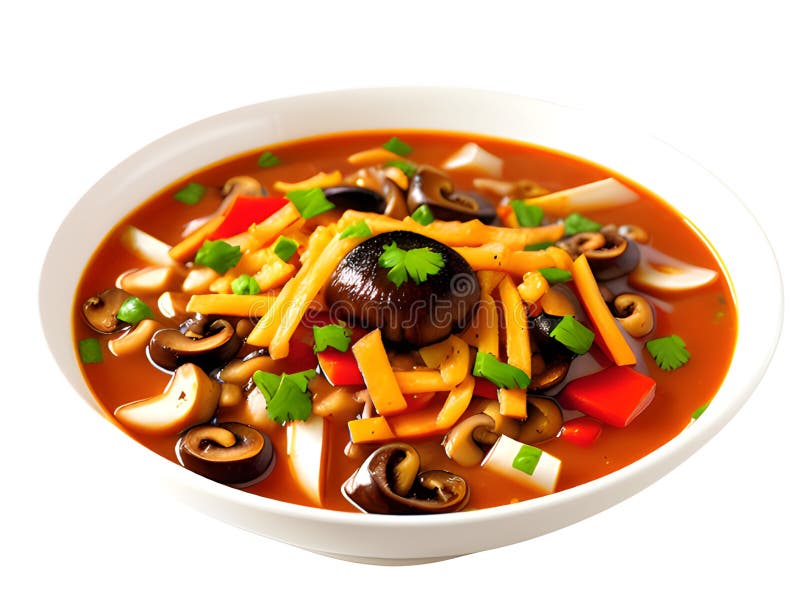 Chinese Food, Soup with Vegetables and Mushroom, Ai Generated Stock ...