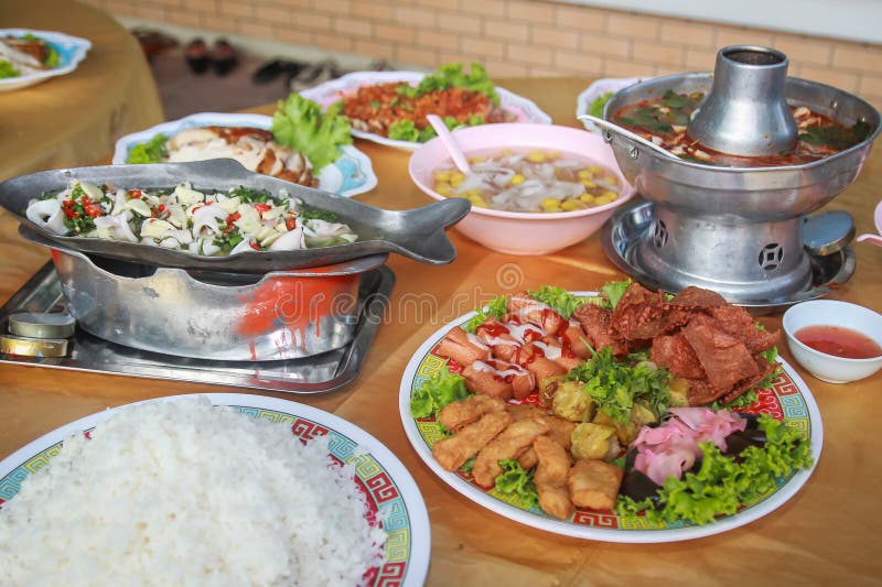 Chinese food table stock image. Image of vietnam, food - 66054585