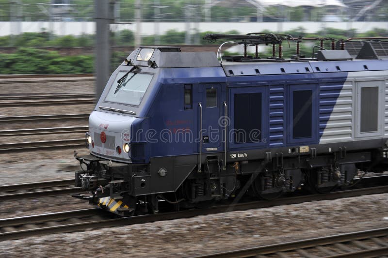 Chinese Freight train editorial stock photo. Image of chinese - 18610513