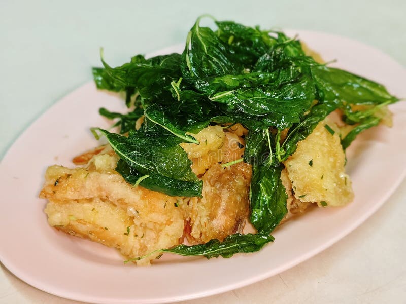 Fried fish stock image. Image of sauce, dish, cuisine - 383820193