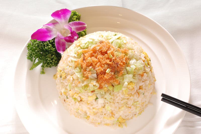 Chinese fried rice stock photo. Image of chopsitck, white - 8461748