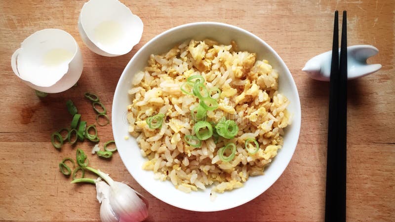 Chinese fried rice stock photo. Image of garlic, rice - 72277868