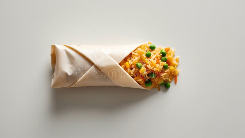 Chinese Fried Rice on a Plate Stock Illustration - Illustration of ...