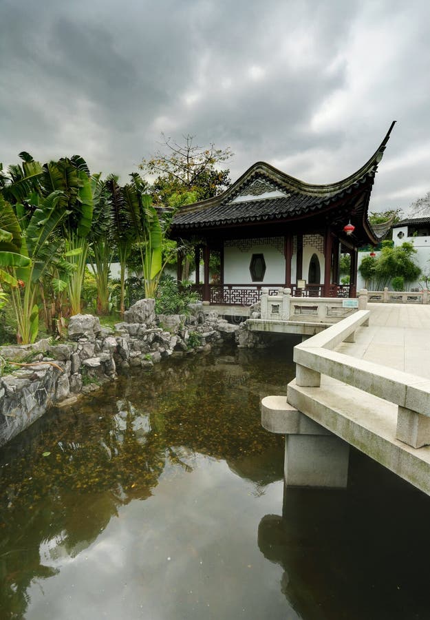 Chinese garden stock photo. Image of green, garden, park - 14730836