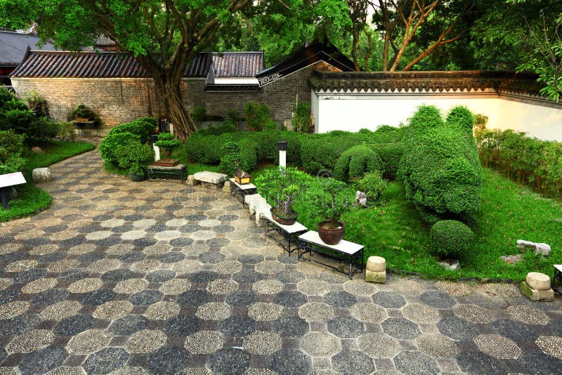 Path in chinese garden stock photo. Image of asian, flower - 13069690