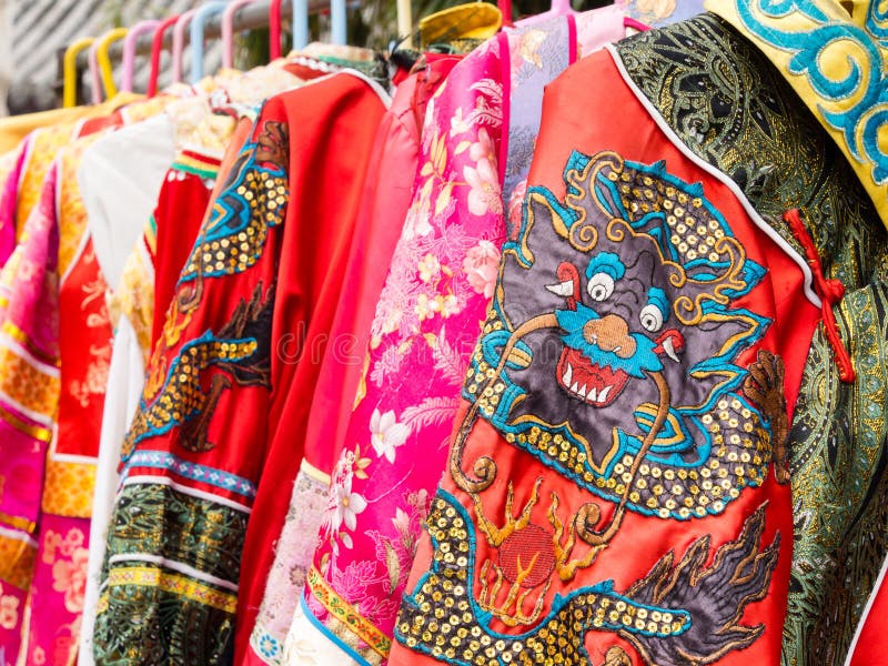 Chinese Garments on Display Stock Image - Image of array, retail: 54333917
