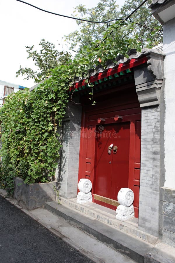 Chinese gate stock image. Image of gate, hutong, narrow - 11314419