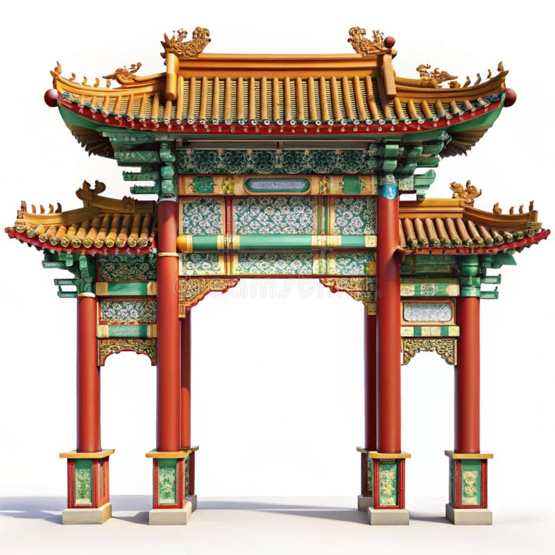 Chinese gate stock illustration. Illustration of gate - 357910682
