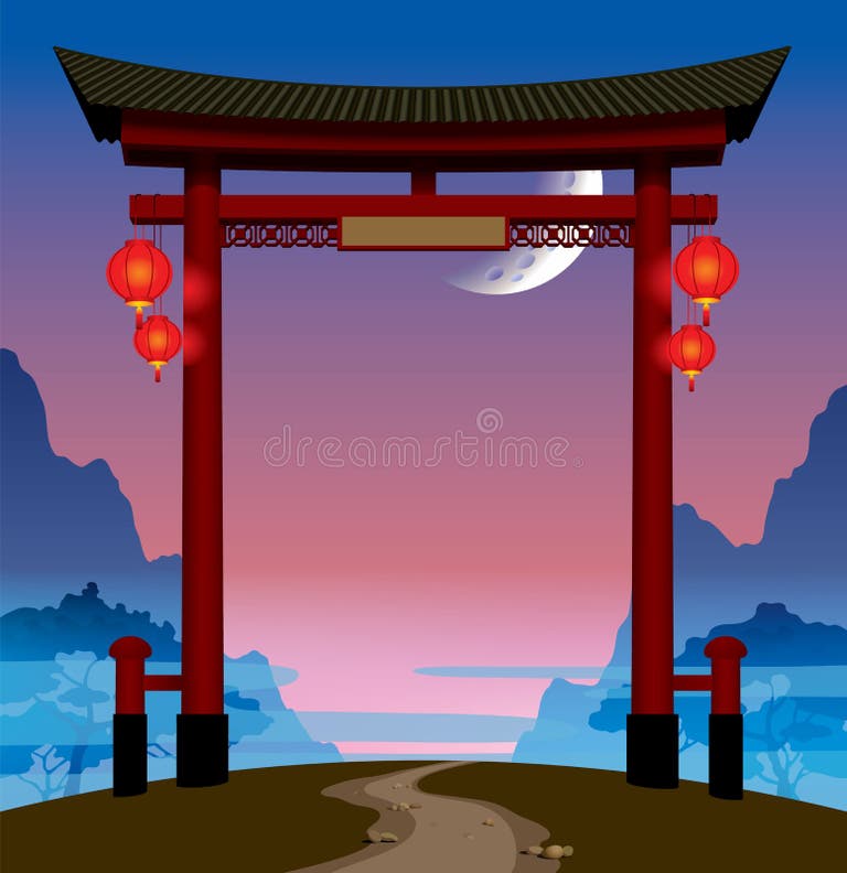Chinese Red Gate Stock Illustrations – 3,777 Chinese Red Gate Stock ...