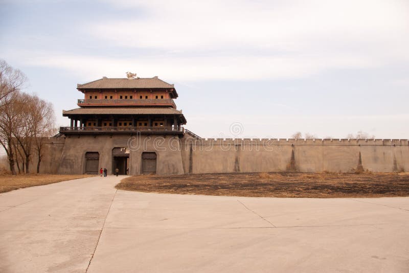 Chinese gate tower stock image. Image of fortress, stronghold - 19866885