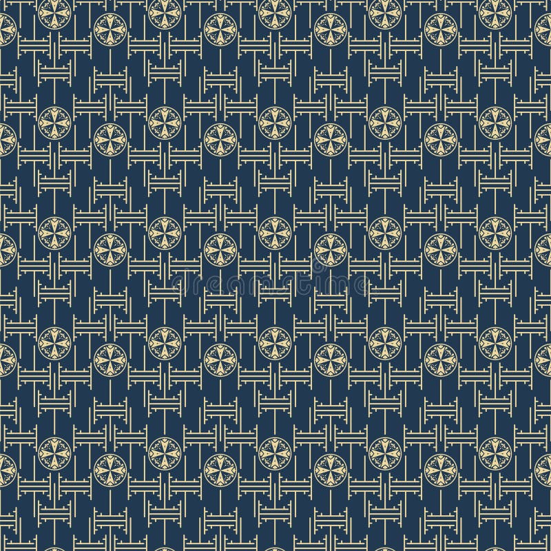 Chinese Geometric Background Seamless Pattern Vector. Stock Vector ...