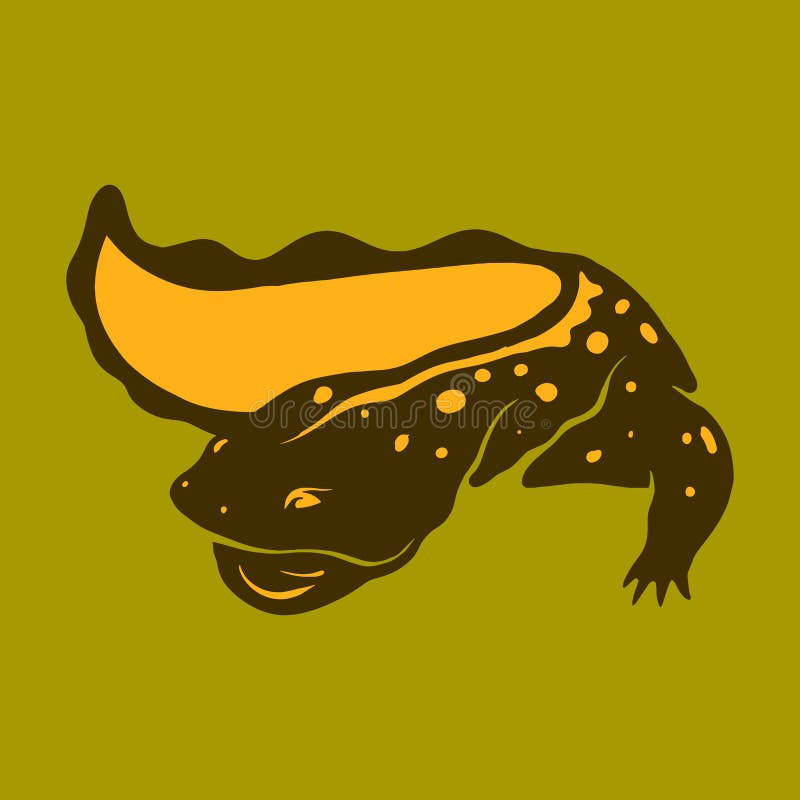 Chinese Giant Salamander, Hellbender Icon, Salamander Vector Design ...