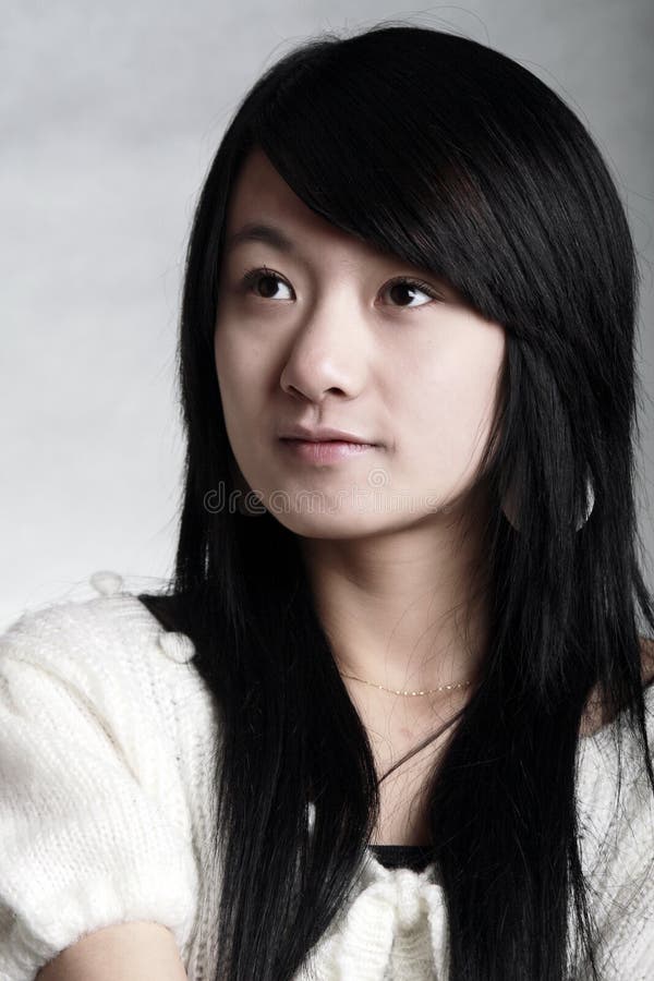 A lovely Chinese girls. stock image. Image of portrait - 5504821