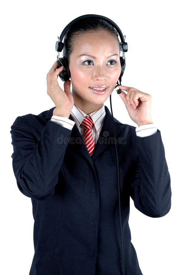 Chinese girl - call center stock photo. Image of female - 5880084