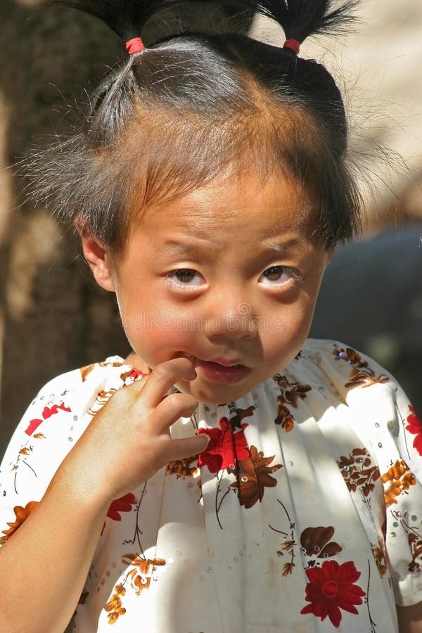 Chinese Girl Looking Puzzled Editorial Photography - Image of square ...